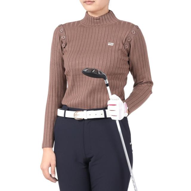 ROSASEN(ROSASEN)ゴルフウェア 保温 A-Line リブハイネック長袖ニットセーター 048-12013-043…