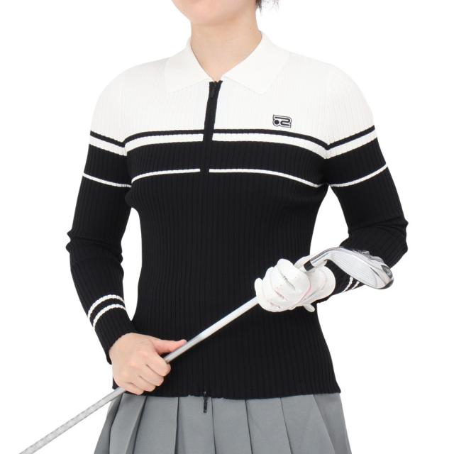 ROSASEN(ROSASEN)ゴルフウェア A-Line 冷感リブニット 長袖カーディガン 048-12912-019(La…