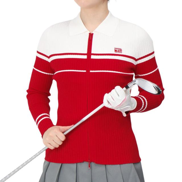 ROSASEN(ROSASEN)ゴルフウェア A-Line 冷感リブニット 長袖カーディガン 048-12912-063(La…