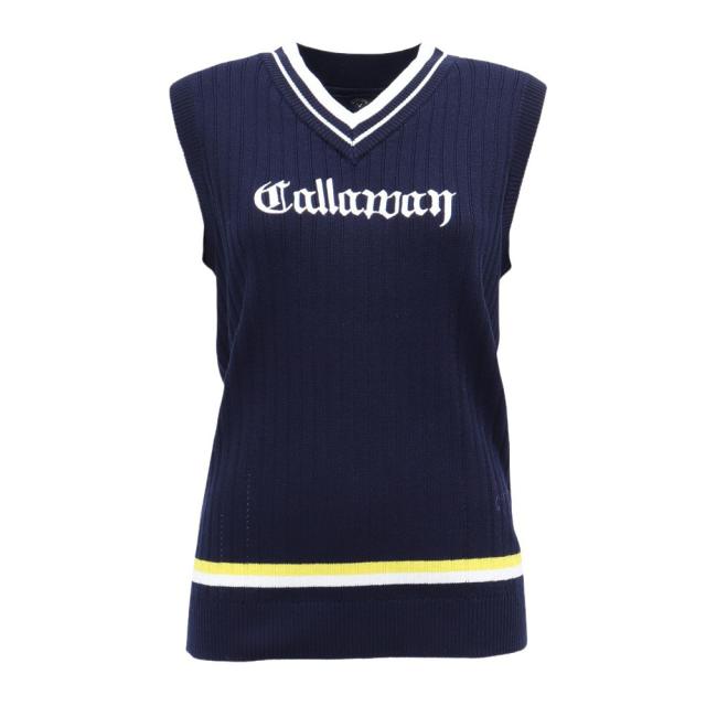 キャロウェイ(CALLAWAY)ゴルフウェア Vネック リブニットベスト C25219200-1120(Lady’s)