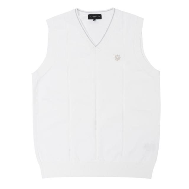 セントアンドリュース(ST.ANDREWS)ゴルフウェア 14G天竺×ケーブル Vネックニットベスト 043-5273852-…