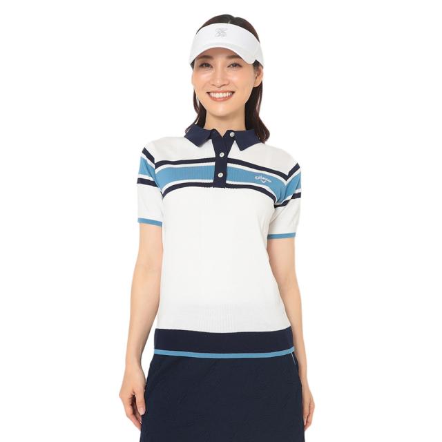 キャロウェイ(CALLAWAY)ゴルフウェア ハイツイストコットン 半袖 ニットポロ C25234204-1030(Lady’…
