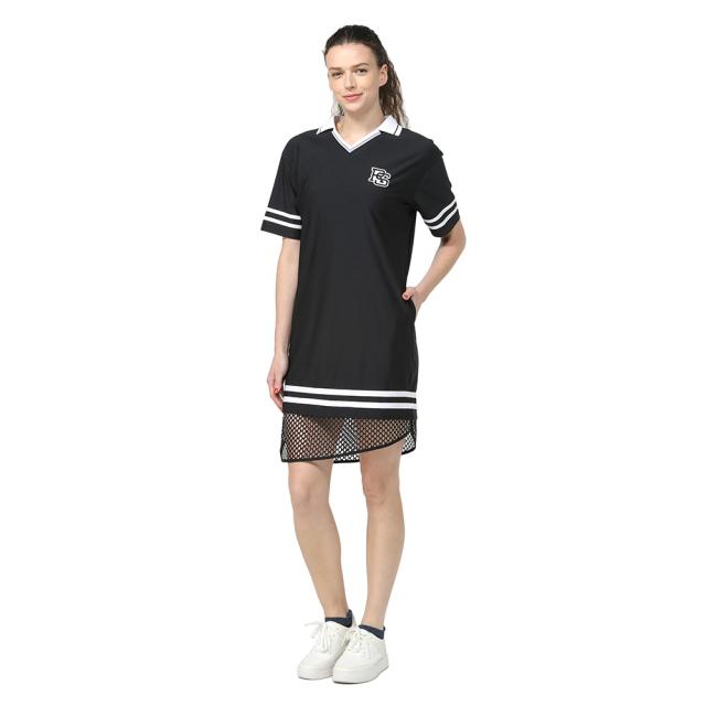 ROSASEN(ROSASEN)ゴルフウェア 半袖 A-Line メッシュスポーティーワンピース 048-61541-019(…