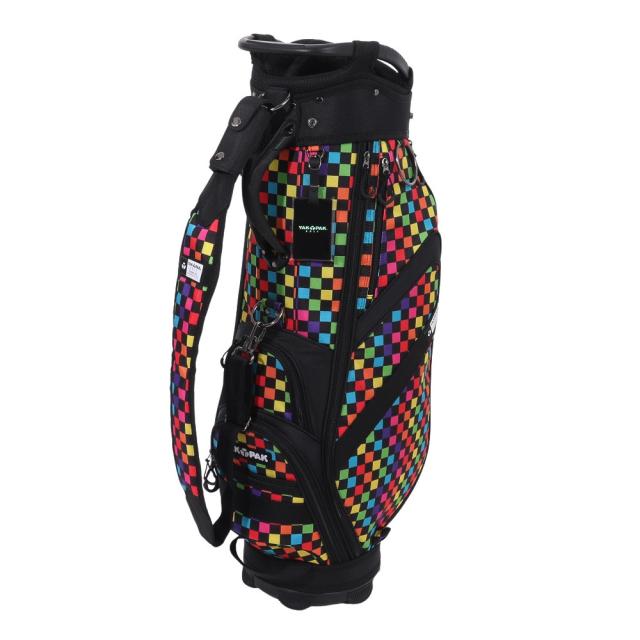 ヤックパック(YAK PAK)ゴルフ キャディバッグ カート式 9型 6分割 YP-002 マルチチェッカーボード(Men’s…