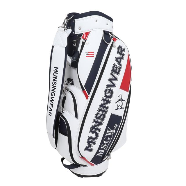 マンシング(MUNSING)ゴルフ キャディバッグ カート式 9.5型 6分割 ビッグロゴ MG4FCB05M WH00(Me…