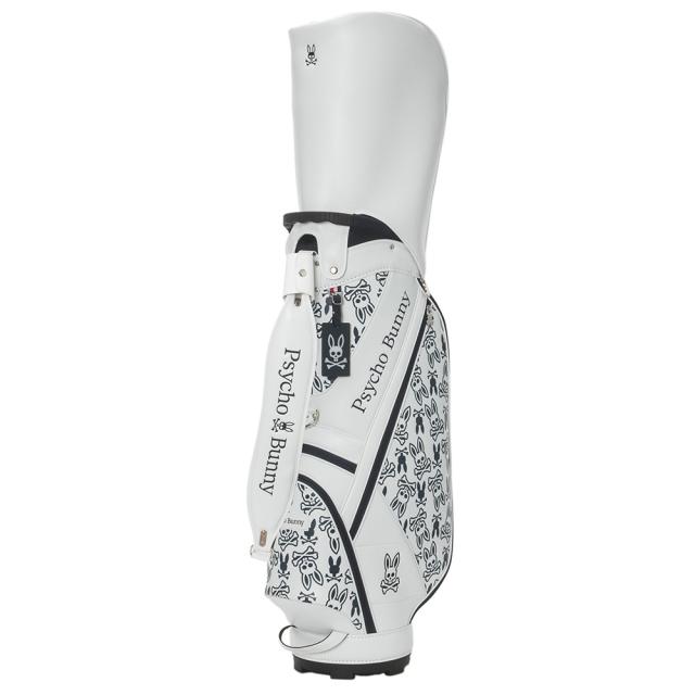 サイコバニー(Psycho Bunny)キャディバッグ カートキャディバッグ MONOGRAM PBMG5FC5-WHT(Me…
