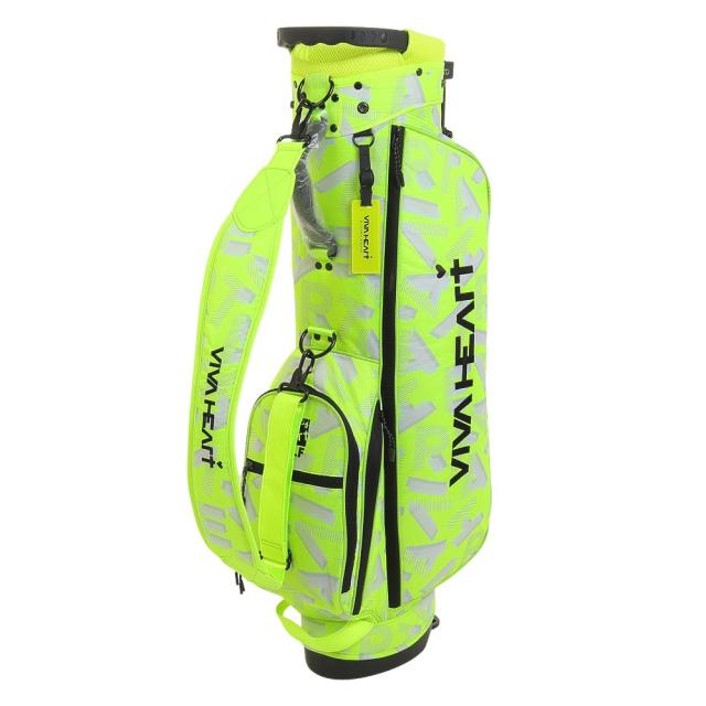 ビバハート(VIVA HEART)ゴルフ タイポ総柄 コンパクト スタンド式 キャディバッグ 7.5型 4分割 013-182…