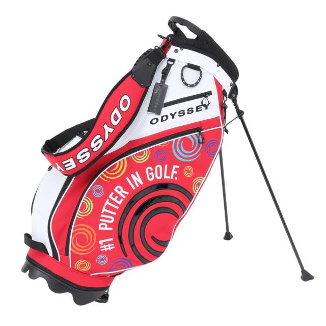 オデッセイ(ODYSSEY)ゴルフ スタンド キャディバッグ 9型 5分割 FW 25 JM 5125145 WH/RD(Me…