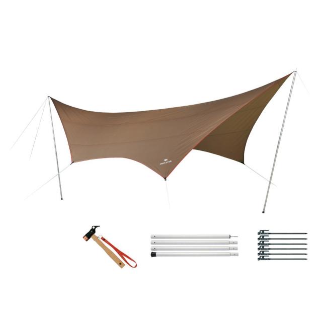 スノーピーク( peak)タープ 6人用 ペグ ハンマー キャンプ用品 HDタープ シールド・ヘキサ L Proセット…