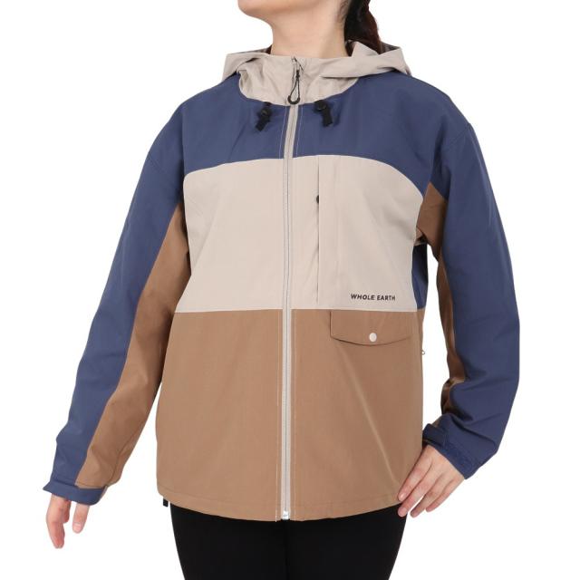 ホールアース(Whole Earth)アウター カラーブロッキング ジャケット WE2SDZ37 BLU(Lady’s)