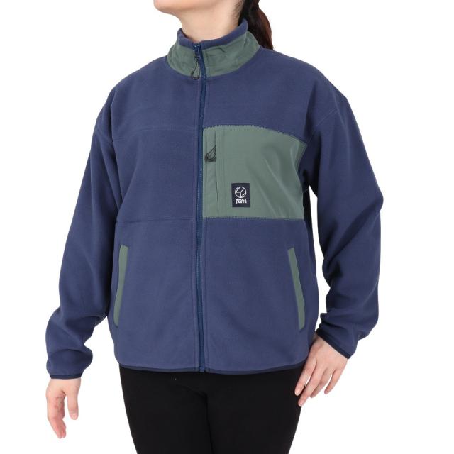 ホールアース(Whole Earth)ジップアップ フリース ジップジャケット WE2SDZ40 BLU(Lady’s)