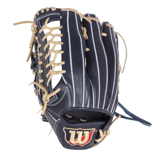 ウイルソン(Wilson)軟式用グラブ 外野手用 野球グローブ 一般 ベーシック Lab DUAL D8型 Wブラック 左投用…