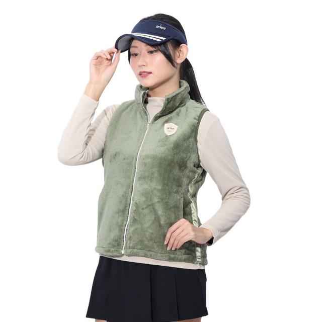 プリンス(PRINCE)テニスウェア レディース フリースベスト WF4664 178 KHA(Lady’s)
