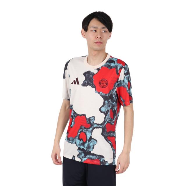 アディダス(adidas)FCバイエルン 24/25 プレマッチジャージー 半袖シャツ KWF68-JE6776(Men’s)