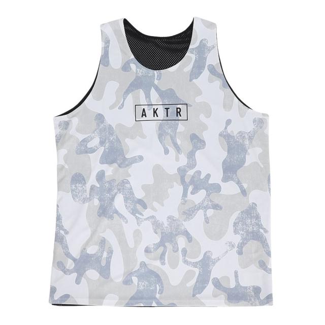 アクター(AKTR)バスケットボールウェア プレイ カモ リバーシブル タンクトップ 225-011001 WHBK(Men’…