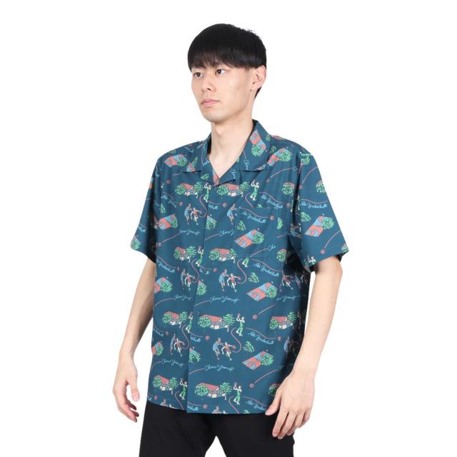 アクター(AKTR)バスケットボールウェア アロハシャツ 124-021010 NV 速乾(Men’s)
