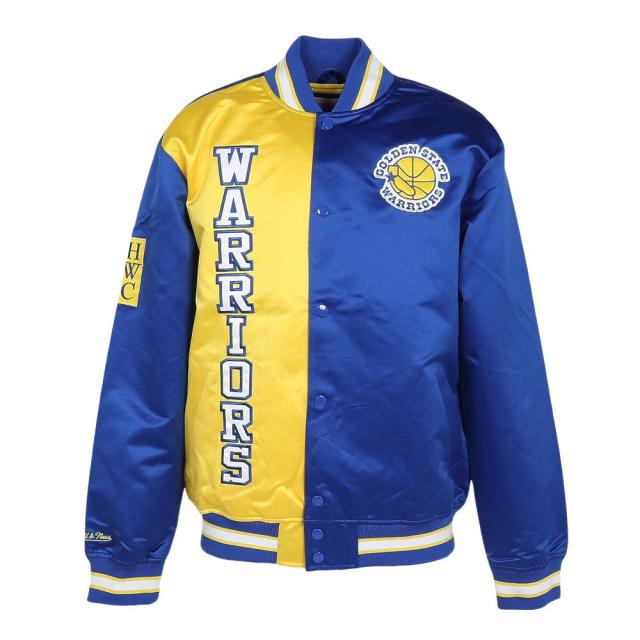 ミッチェルアンドネス(Mitchell&Ness)ライト サテン ジャケット NBA ゴールデンステート ウォリアーズ OJB…