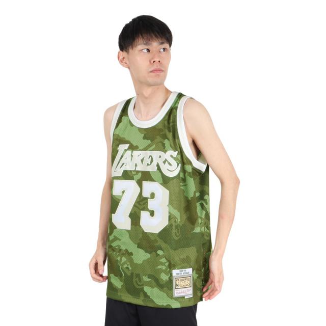 ミッチェルアンドネス(Mitchell&Ness)バスケットウエア Camo Swingman Jersey デニス・ロッドマ…
