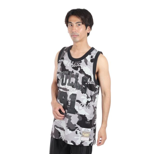 ミッチェルアンドネス(Mitchell&Ness)シカゴ ブルズ カモ スイングマン ジャージー SMJY4589-CBUDR…