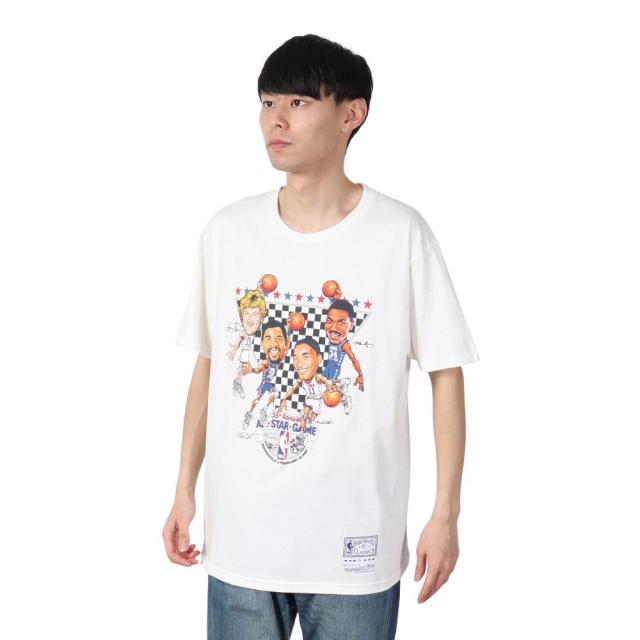 ミッチェルアンドネス(Mitchell&Ness)半袖Tシャツ ALL-STAR SS9093-ASGWHIT(Men’s)