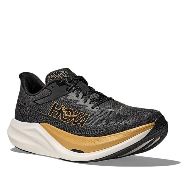 ホカ(HOKA)ランニングシューズ トレーニングシューズ 部活 ロケット X3 ブラック ゴールド 1168724-BKGD …