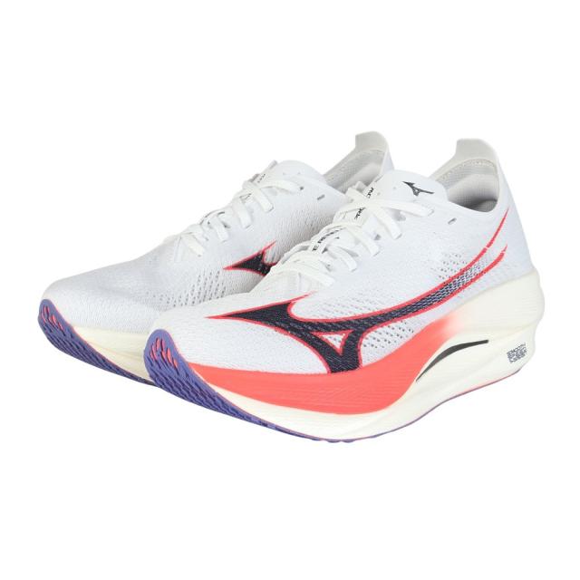 ミズノ(MIZUNO)ランニングシューズ トレーニングシューズ 部活 ウエーブリベリオンプロ LOW ホワイト ネイビー U1…