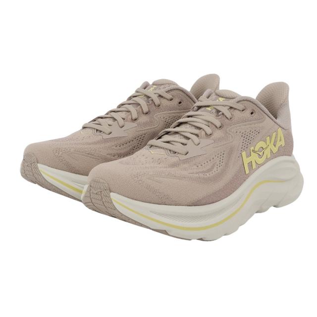 ホカ(HOKA)ランニングシューズ ジョギングシューズ クリフトン 10 ワイド ベージュ 1162032-RNN スニーカー…