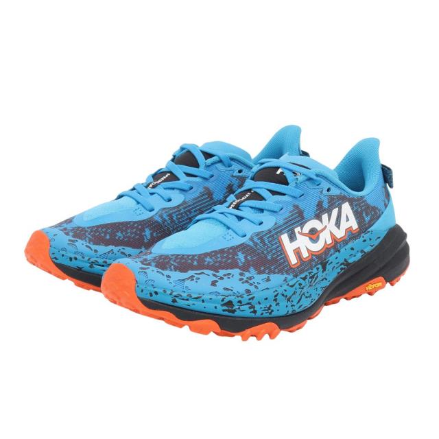 ホカ(HOKA)ランニングシューズ トレランシューズ スピードゴート 6 ブルー ブラック 61147791-SWRD スニー…
