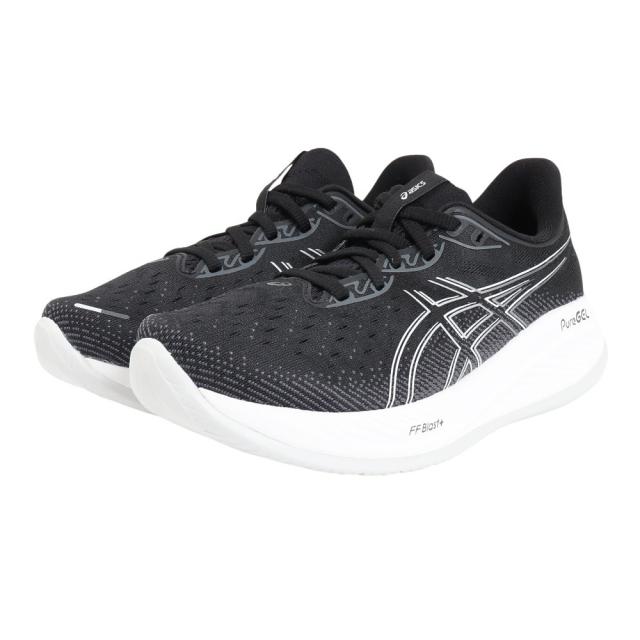 アシックス(ASICS)ランニングシューズ ゲルキュムラス26ワイド ブラック グレー 1012B600.002 スニーカー …