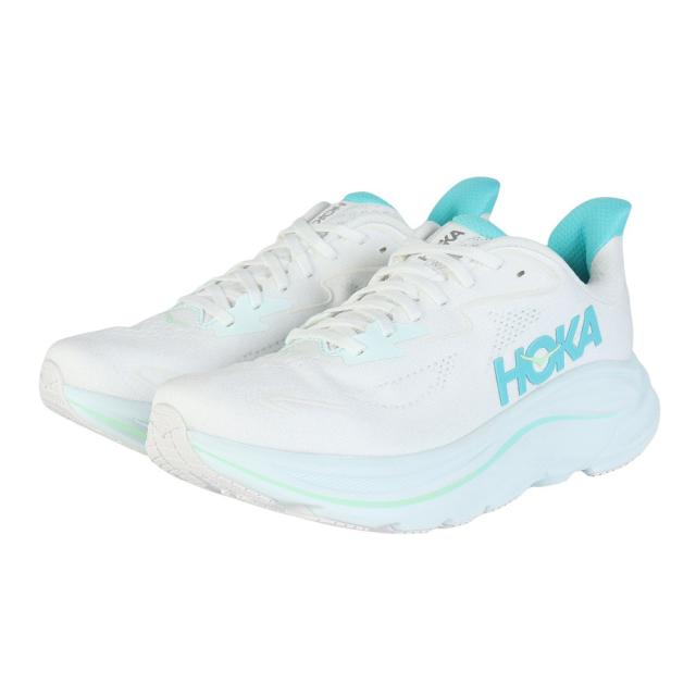ホカ(HOKA)ランニングシューズ ジョギングシューズ クリフトン 10 ホワイト グリーン 1162031-WTCL スニー…