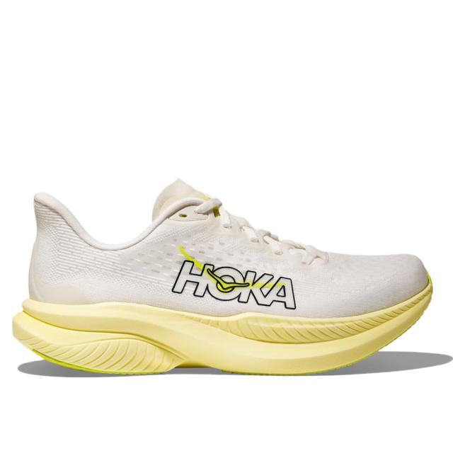 ホカ(HOKA)ランニングシューズ ジョギングシューズ マッハ 6  ホワイト イエロー 1147810-WNH スニーカー(…