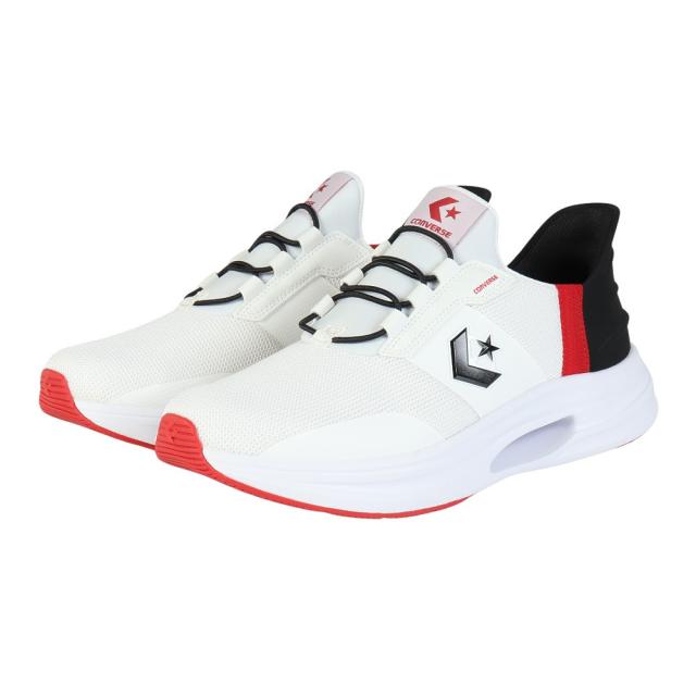 コンバース(CONVERSE)スニーカー ケイブスター スリットスライド ホワイト レッド 33600130 スポーツ シュー…