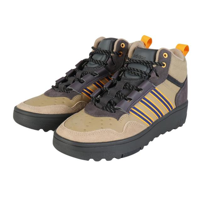 アディダス(adidas)スニーカー スポーツシューズ フープス 4.0 ミッド ウィンター ベージュ JR6704 カジュア…