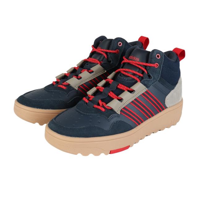 アディダス(adidas)スニーカー スポーツシューズ フープス 4.0 ミッド ウィンター ネイビー JR6705 カジュア…