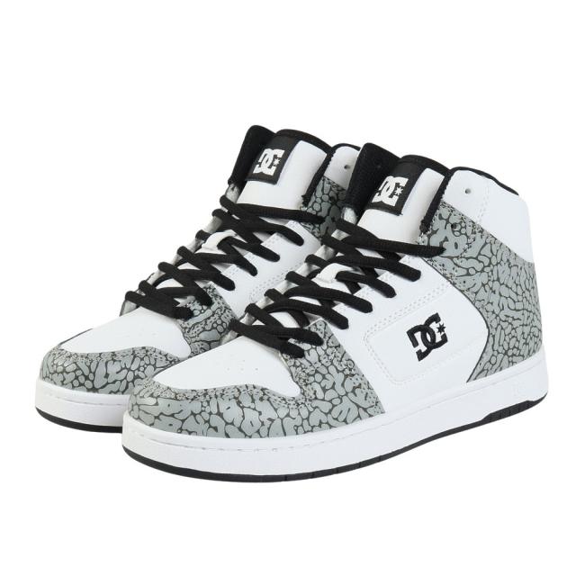 ディーシーシューズ(DC SHOES)スニーカー ボーダーシューズ マンテカ 4 HI SE SN ホワイト グレー 25FW…