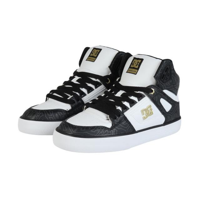 ディーシーシューズ(DC SHOES)スニーカー ボーダーシューズ ピュア ハイトップ SE SN ホワイト ブラック 25H…