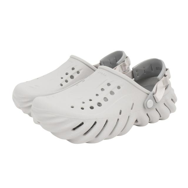 クロックス(crocs)サンダル エコー クロッグ Atmosphere ライトグレー 207937-1FT スポーツサンダル…