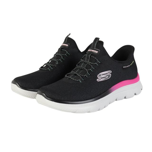 スケッチャーズ(SKECHERS)カジュアルシューズ スリップインズ サミット プラス シマーリング ストリッド ブラック ピ…