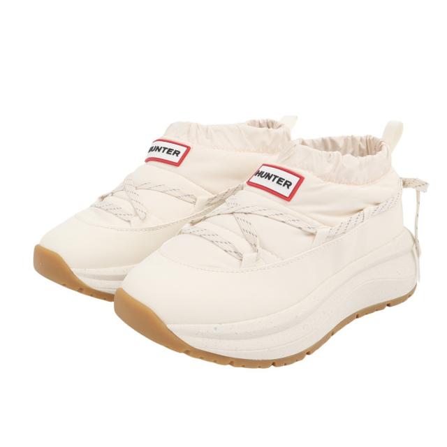 ハンター(Hunter)ブーツ カジュアルシューズ グリップ パフ レース スリッポン トレーナー ホワイト UFF7122W…