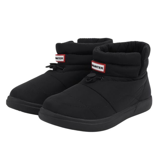 ハンター(Hunter)ブーツ カジュアルシューズ イン アウト コージー パフ サイド ベント ブーティー ブラック UFS…