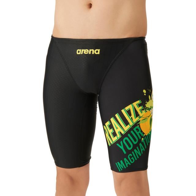 アリーナ(ARENA)競泳水着 メンズ 水泳 レーシングスパッツ ハーフレッグ WA承認 AS4FRC55M BKYL(Men…