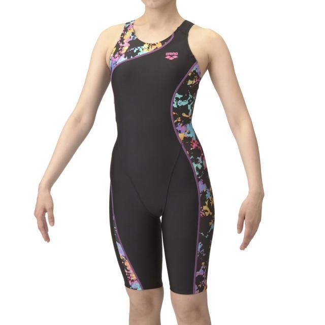 アリーナ(ARENA)フィットネス水着 レディース 水泳 ワンピース スパッツ 黒 ×ピンク S-LLサイズ AS5SWF12…