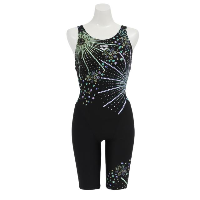 アリーナ(ARENA)競泳水着 水泳 フィットネスワンピーススパッツ S-LLサイズ AS5SWF14L BKGR オールイン…
