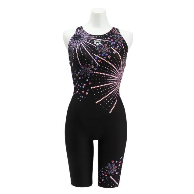 アリーナ(ARENA)競泳水着 レディース 水泳 フィットネスワンピーススパッツ AS5SWF14L BKPP(Lady’s)