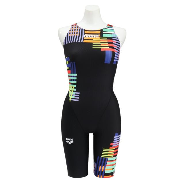 アリーナ(ARENA)競泳水着 レディース 水泳 レーシングワンピーススパッツ WA承認モデル 黒×赤 S-LLサイズ AS5…