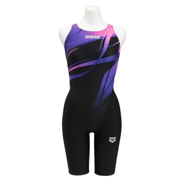 アリーナ(ARENA)競泳水着 レディース 水泳 レーシングワンピーススパッツ WA承認モデル 黒×紫 S-LLサイズ AS5…