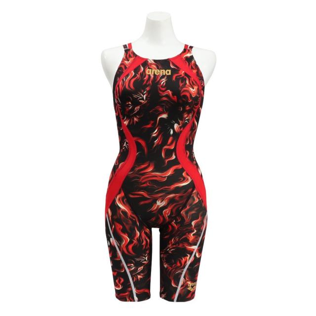 アリーナ(ARENA)競泳水着 水泳 ダブルストラップ スパッツ WA承認モデル AS5FRCS8L BKRD レーシング水着…