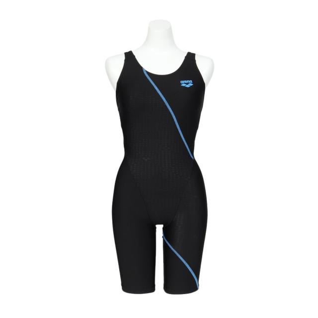 アリーナ(ARENA)フィットネス水着 アクアエクサ フィットネスワンピーススパッツ ブラック×ブルー S-3Lサイズ AS5…