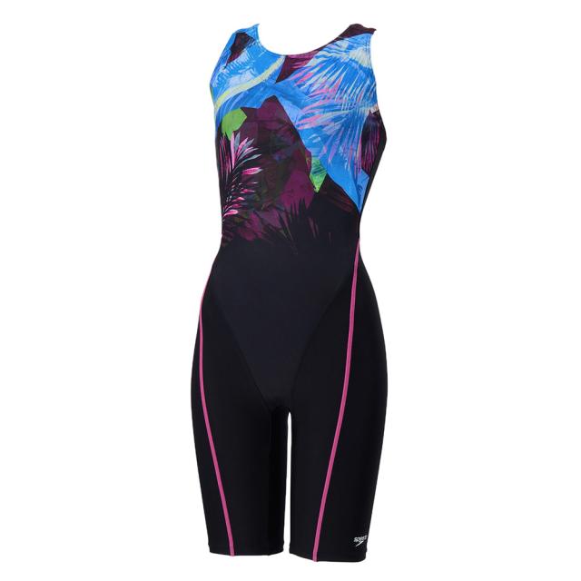 スピード(SPEEDO)フィットネス水着 レディース 水泳 ナヘレルースンニースキン 青 M-LLサイズ SFW12567 B…