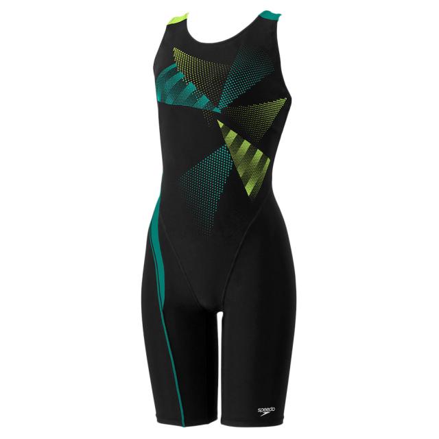 スピード(SPEEDO)フィットネス水着 レディース 水泳 トライアングル ルースン ニースキン SFW12569 GR(La…